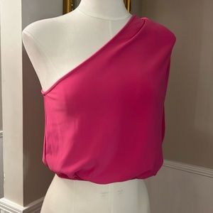 Zara | Tops | Zara One Shoulder Pink Top | Poshmark